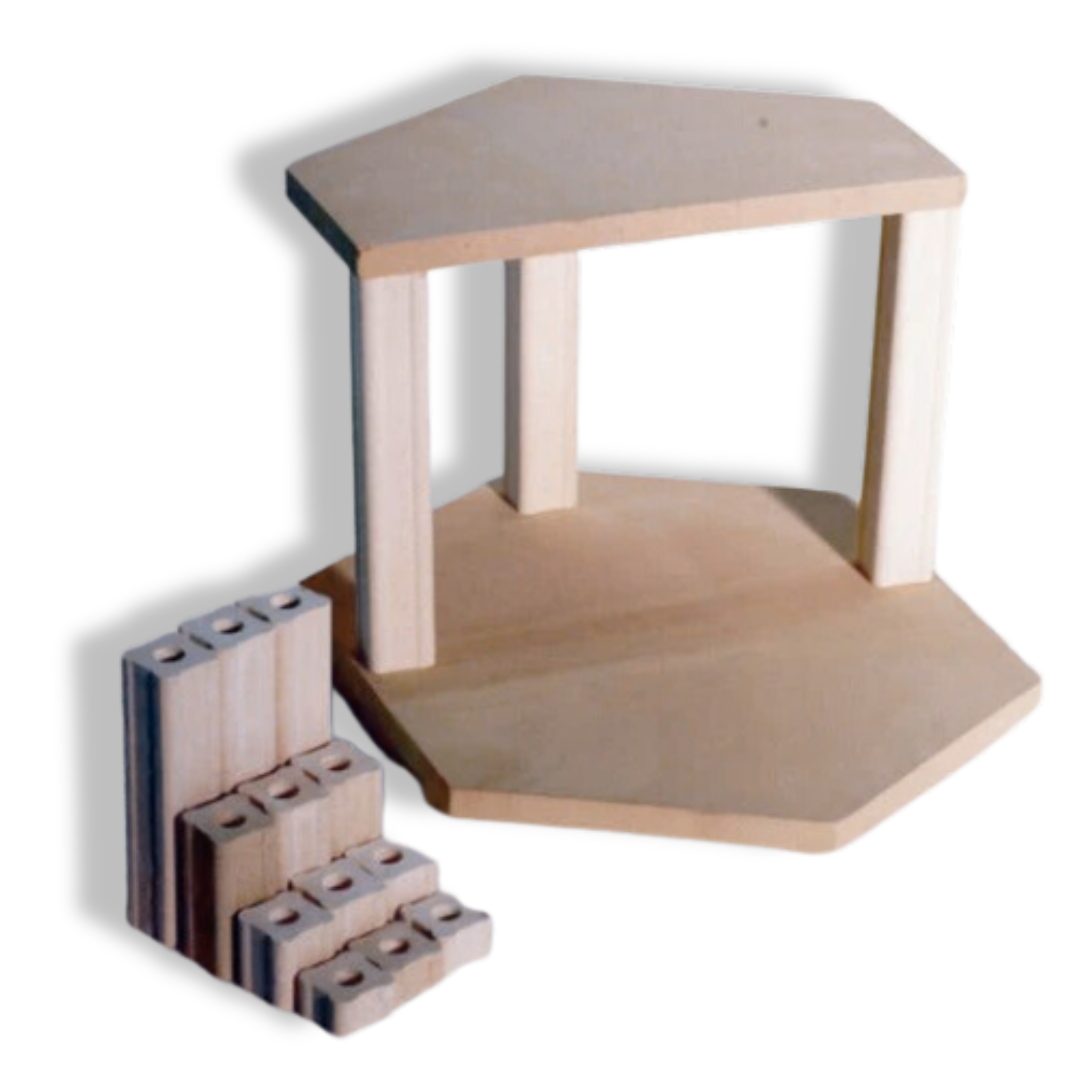 10" Hexagon Full & Half Shelf Kit - Durable Ceramic – HEATTREATNOW